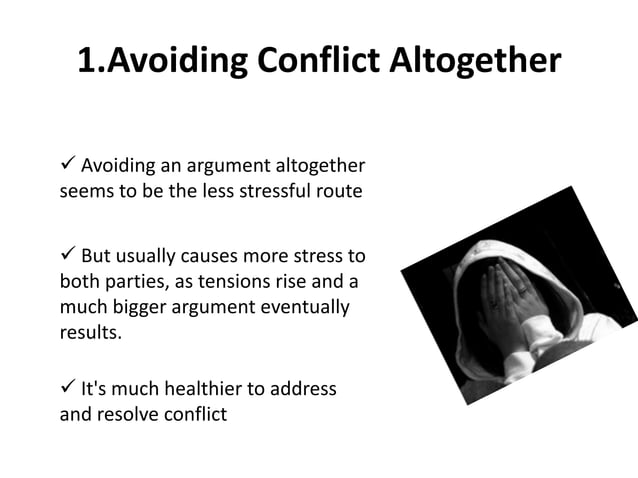 mistakes to be avoided in conflict resolution | PPT