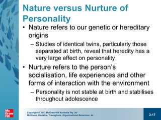Individual Behaviour, Personality and Values | PPT