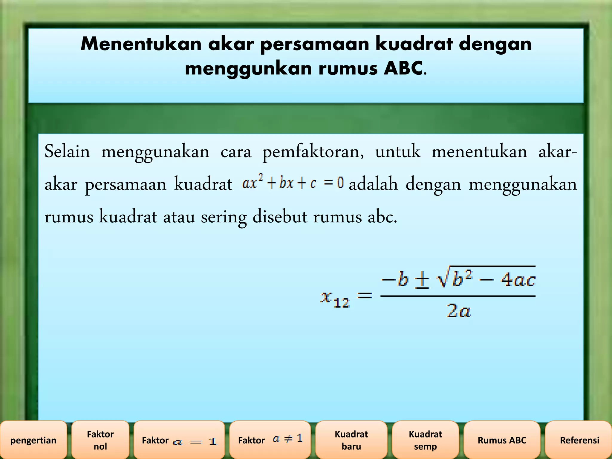 Ppt persamaan kuadrat | PPTX