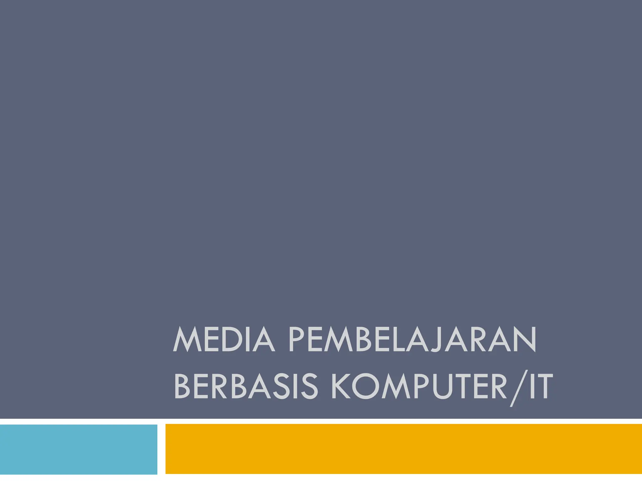 Media Pembelajaran Berbasis Komputer dalam kawasan TP | PDF