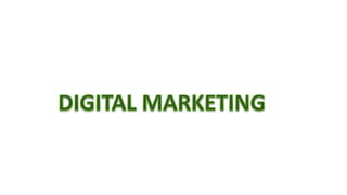 digital marketing , introduction of digital marketing | PPTX