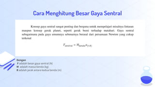 mekanika gaya sentral mekanika fisika se | PPTX