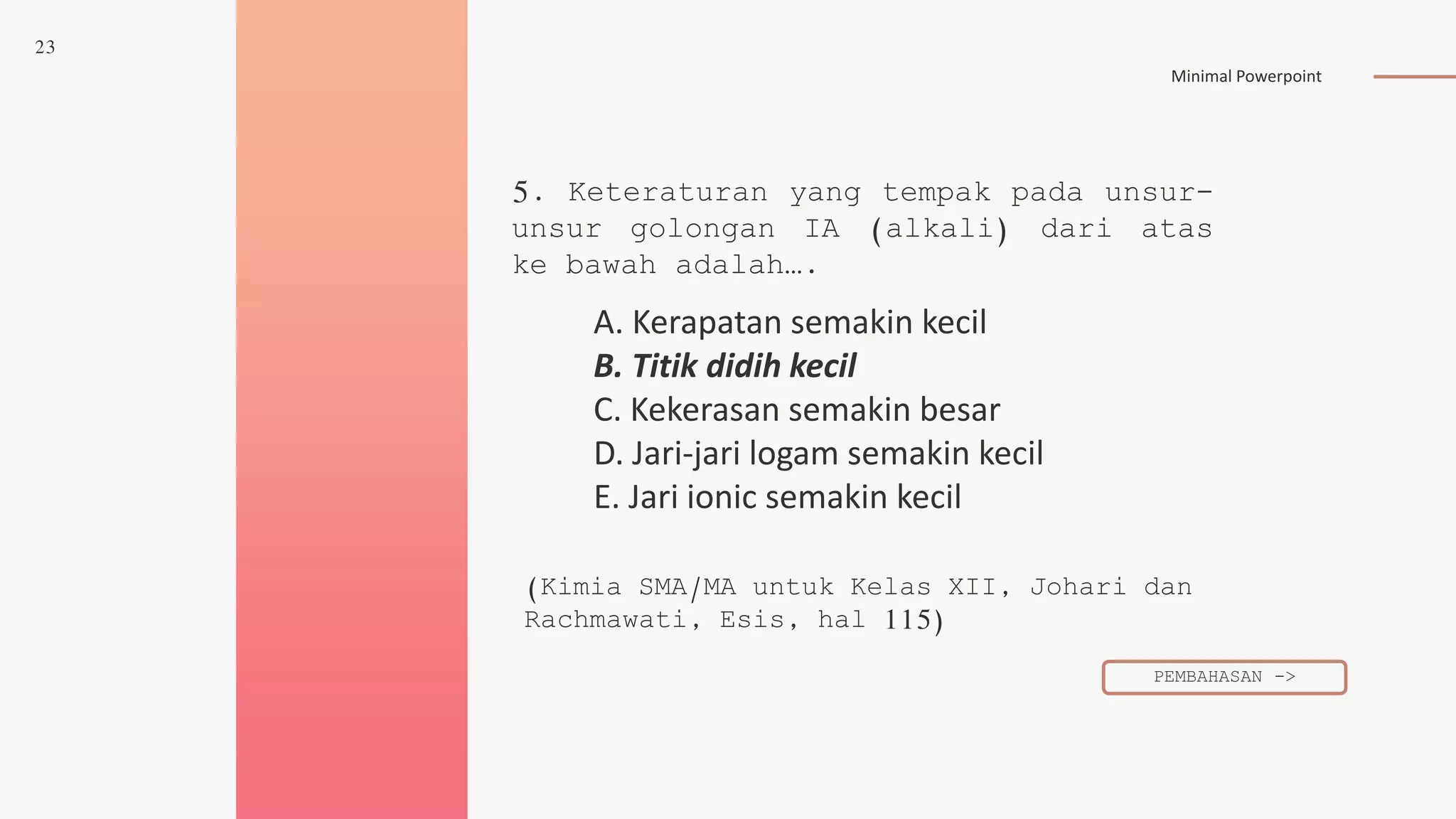Powerpoint Golongan IA Alkali | PPTX