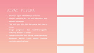 Powerpoint Golongan IA Alkali | PPTX