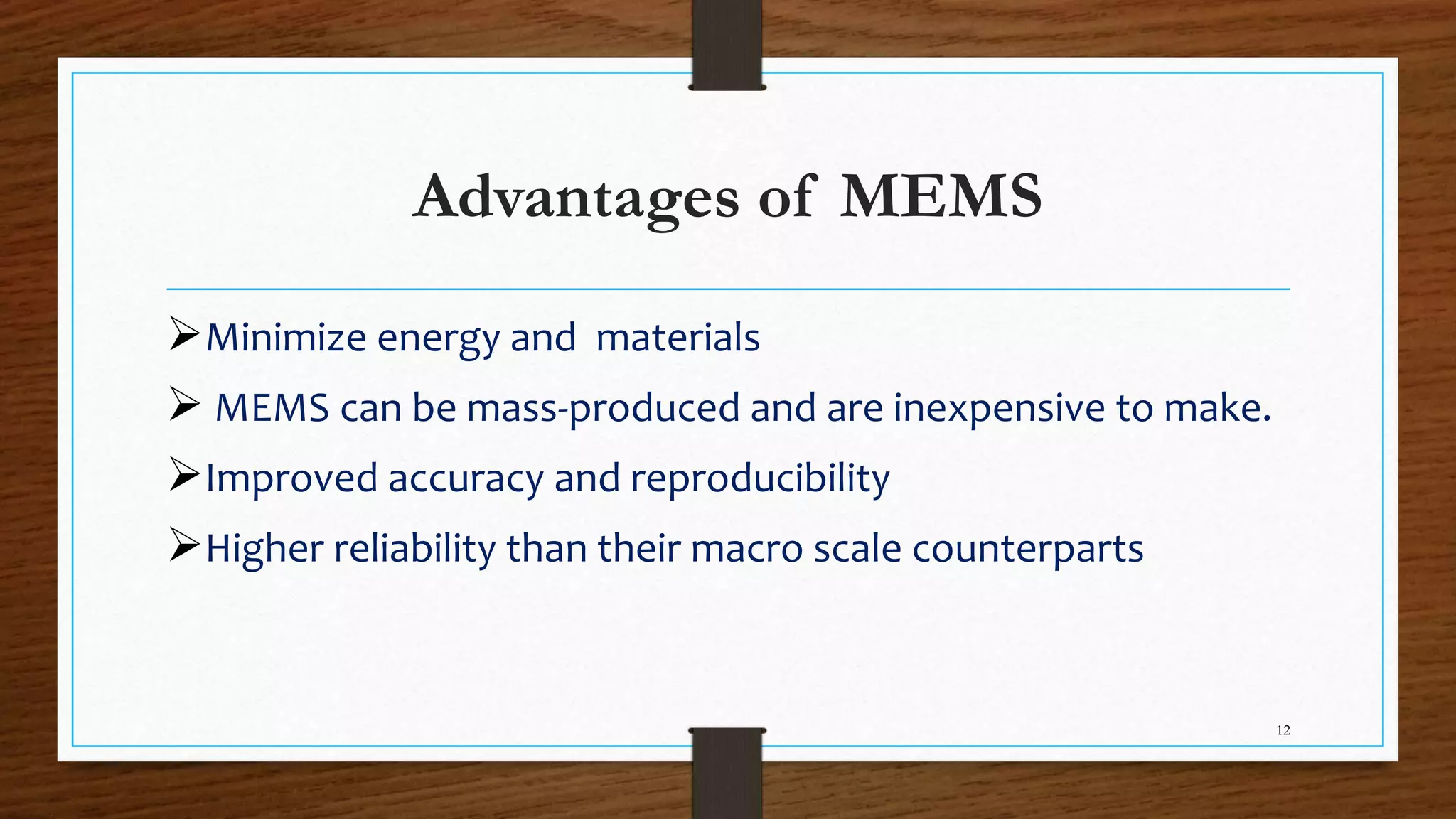 An introduction to mems technology | PPTX