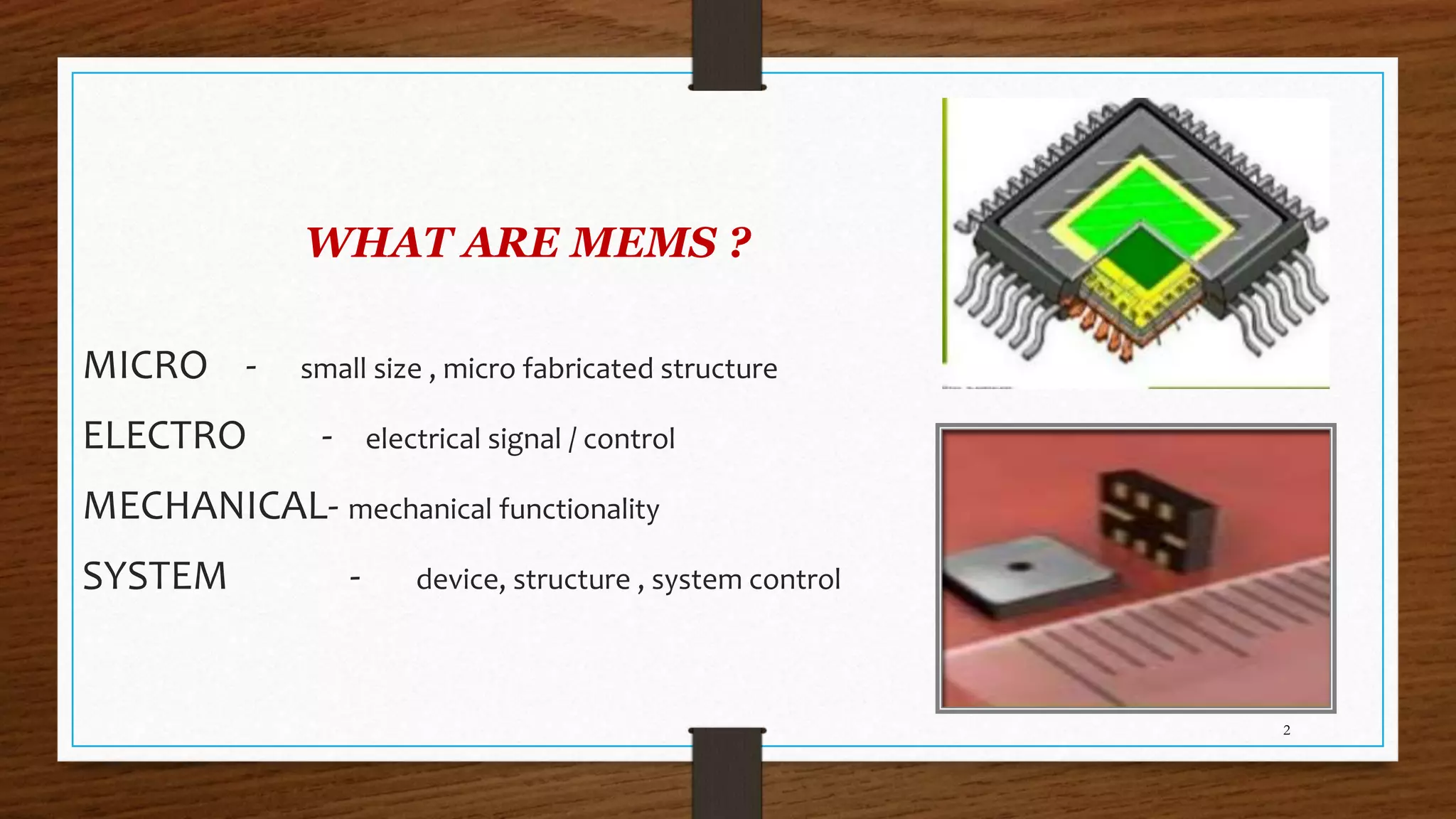 An introduction to mems technology | PPTX
