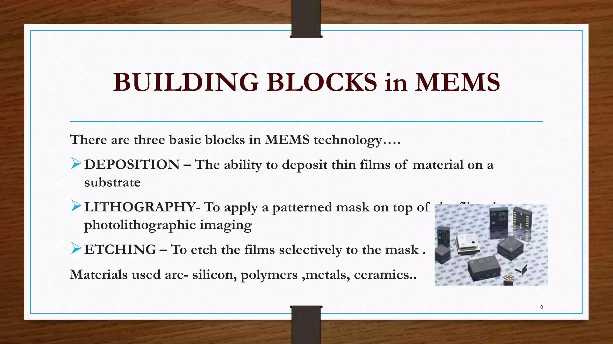 An introduction to mems technology | PPTX
