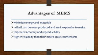 An introduction to mems technology | PPTX
