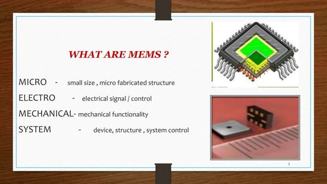 An introduction to mems technology | PPTX