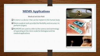 An introduction to mems technology | PPTX