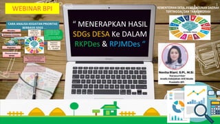 PPT_Menerapkan Hasil SDGS kedalam RPJMDesa dan RKPDesa.pdf