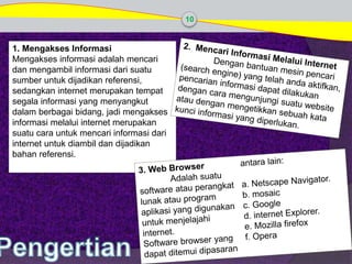 Ppt mengakses informasi melalui homepage | PPT