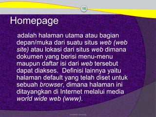 Ppt mengakses informasi melalui homepage | PPT