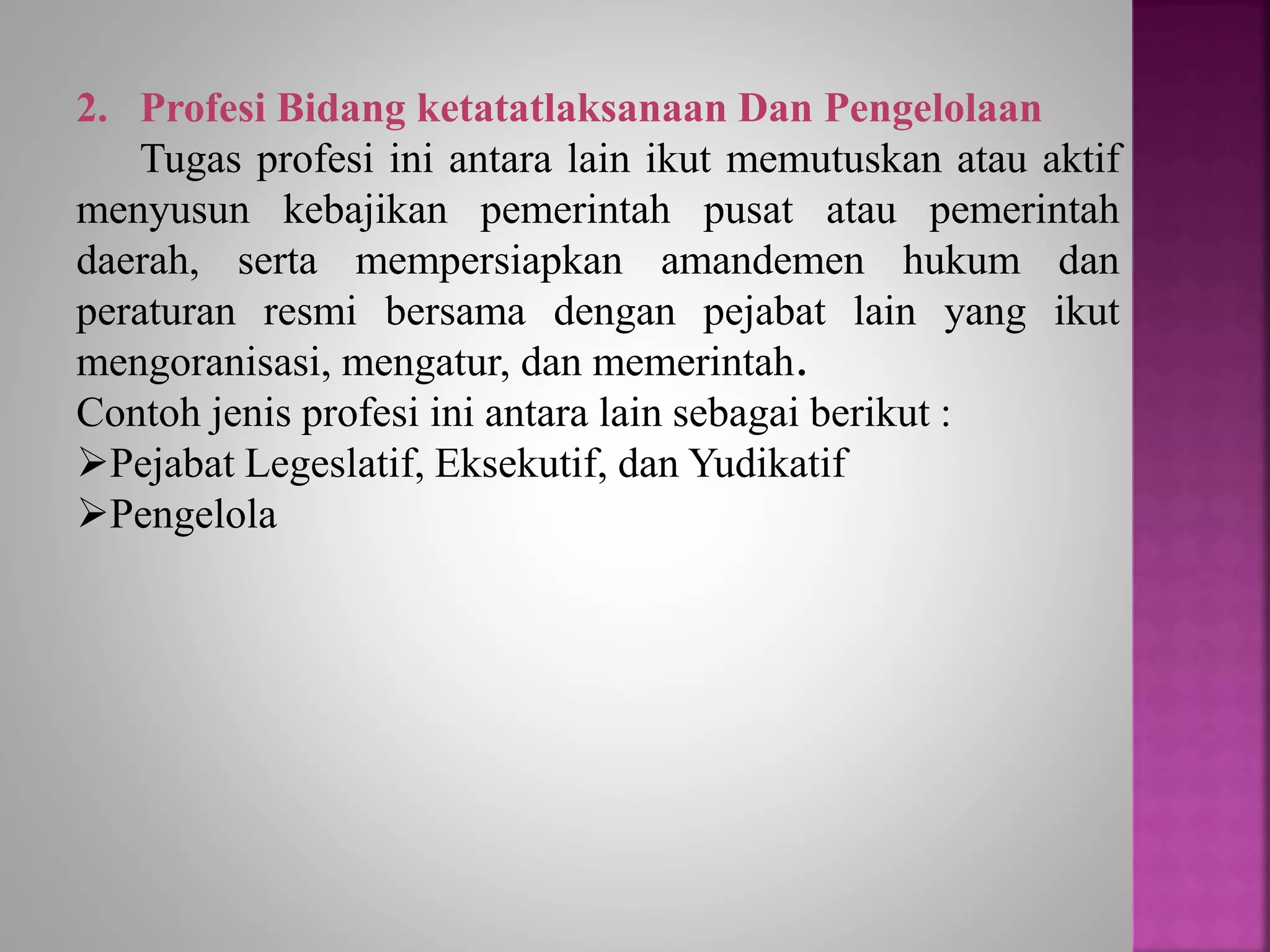 Ppt mengenal jenis jenis profesi | PPTX