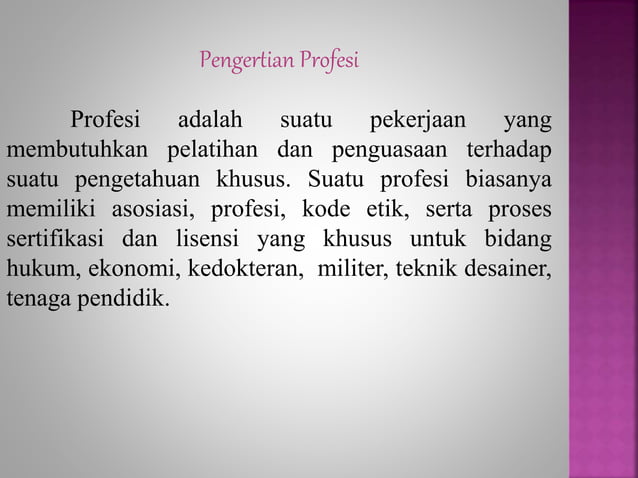 Ppt mengenal jenis jenis profesi | PPTX