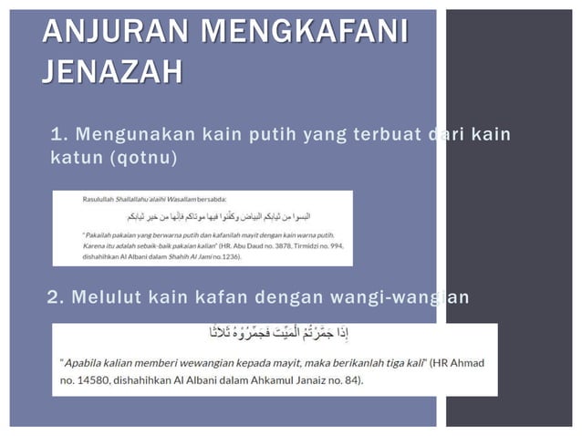 Bab. Perawatan Jenazah : mengkafani jenazah 1 | PPTX