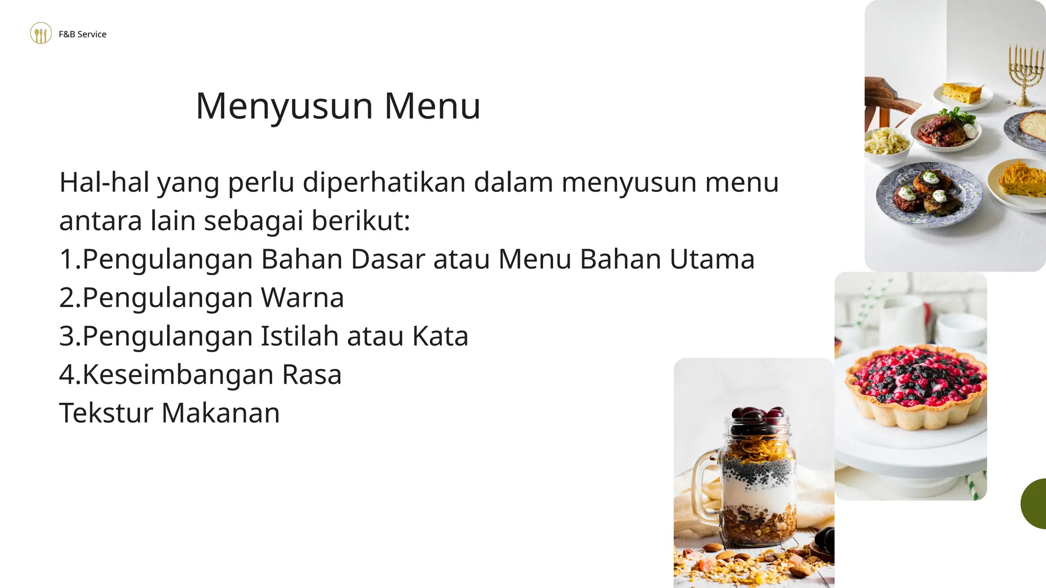 Materi Menu dan perencanaan menu kelas XI Kuliner | PPTX