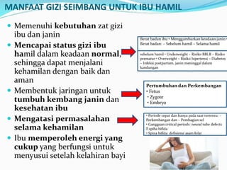 PPT MENU GIZI SEIMBANG BUMIL DARI TRIMESTER 1 HINGGA 3 | PPTX