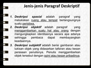 Menulis Paragraf Deskriptif | PPTX