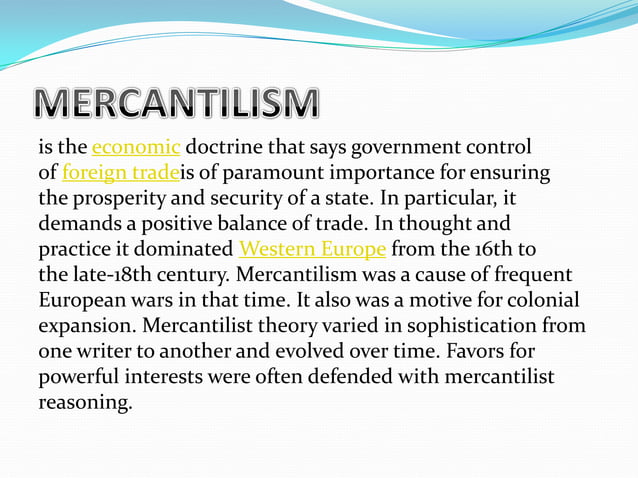 Ppt mercantilism | PPTX