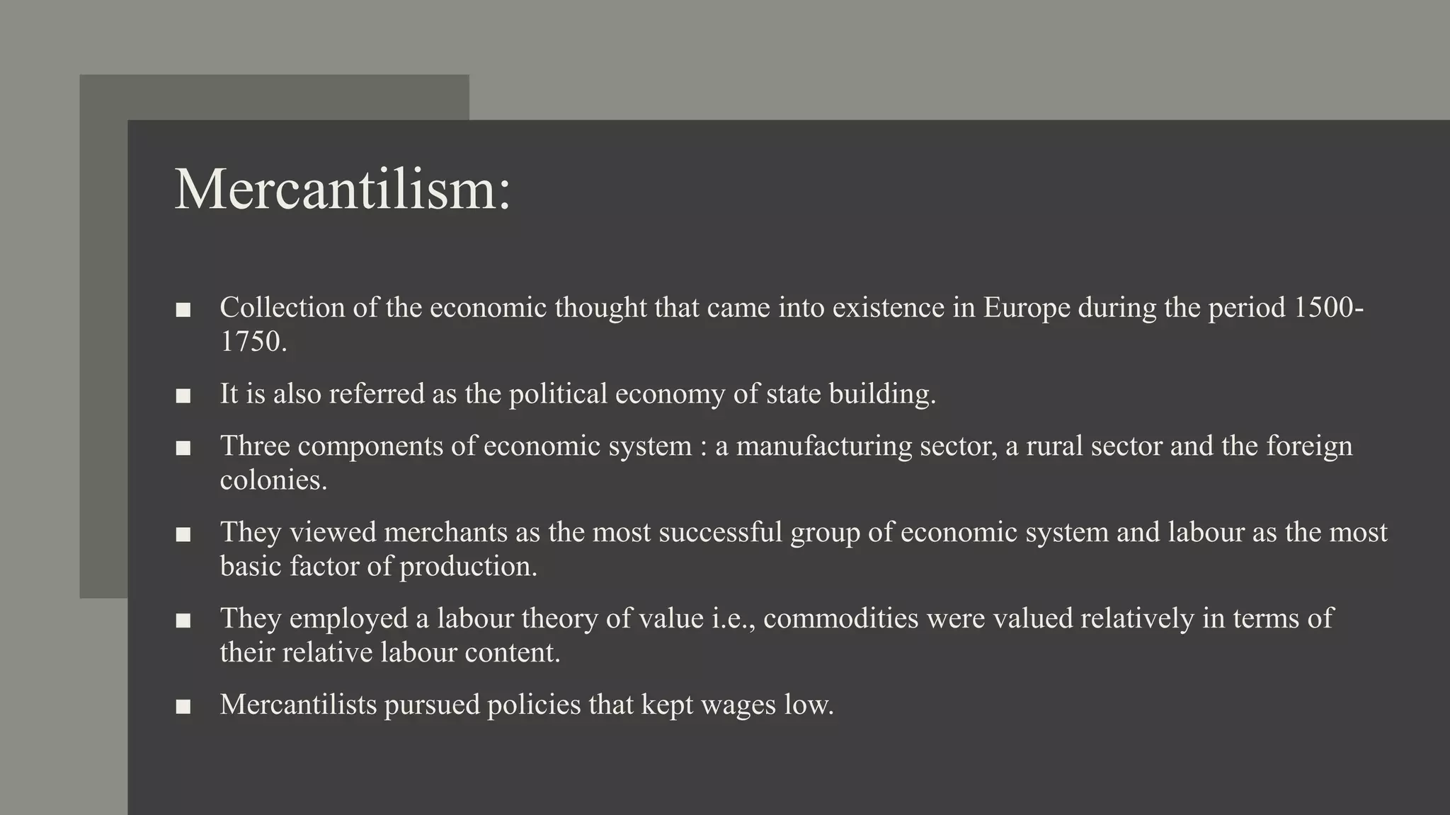 Mercantilism: International Trade Theory | PPTX