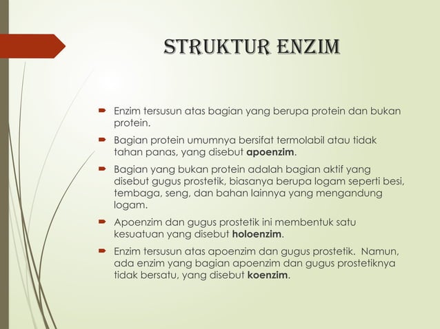 ppt metabolisme, enzim dan cara kerja enzim | PPTX
