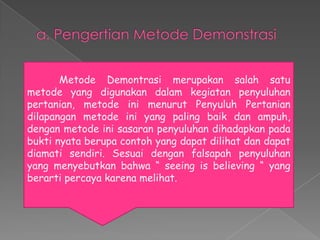 Ppt metode demonstrasi | PPTX