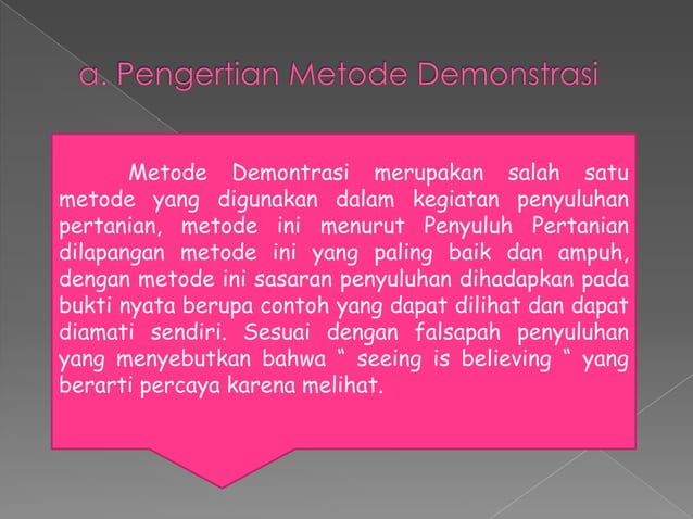 Ppt metode demonstrasi | PPTX