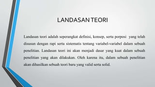 Sistematika Penulisan Karya Ilmiah (Landasan Teori,Kerangka Brepikir ...