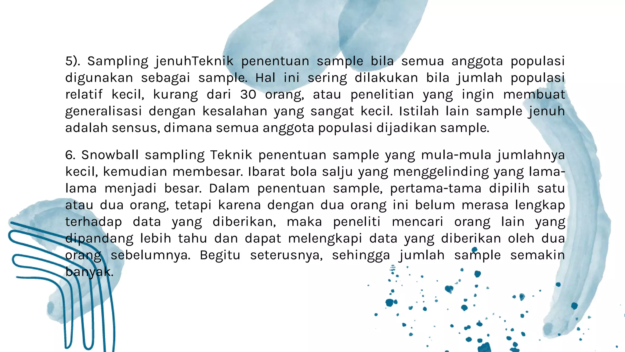 Ppt Metodologi Penelitian kelompok 7 Teknik Sampling Kelas 6H | PDF