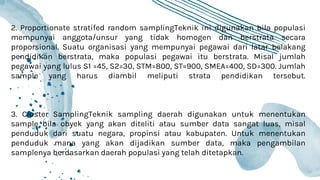 Ppt Metodologi Penelitian kelompok 7 Teknik Sampling Kelas 6H | PDF