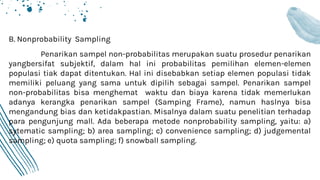 Ppt Metodologi Penelitian kelompok 7 Teknik Sampling Kelas 6H | PDF