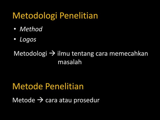 Metodologi Penelitian dalam Pendidikan_ppt | PDF