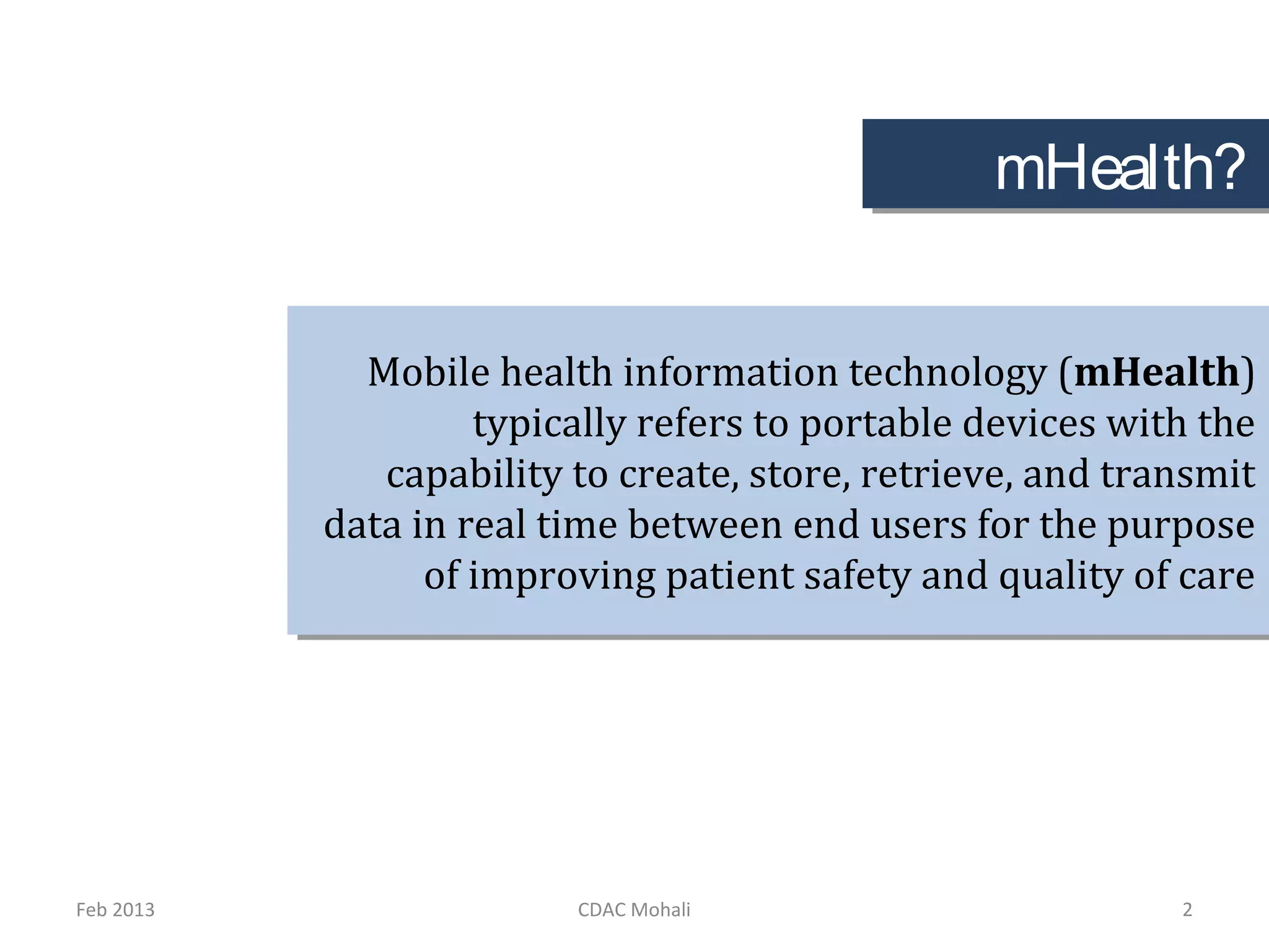 What is mHealth? | PPT