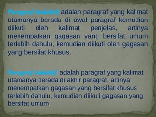 Kalimat Deduktif dan Induktif | PPT