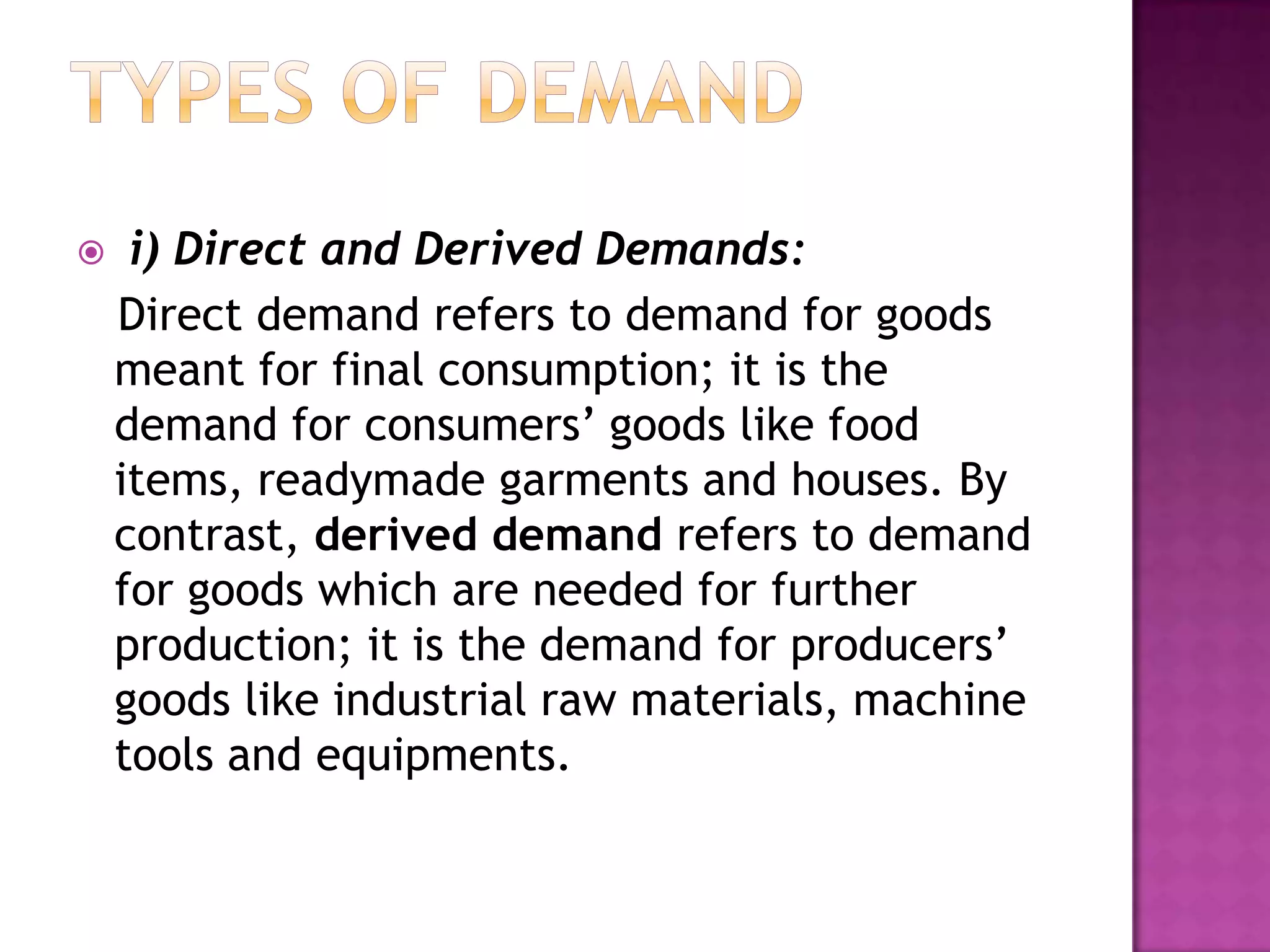 DEMAND ,TYPES AND IT'S FUNCTIONS | PPTX