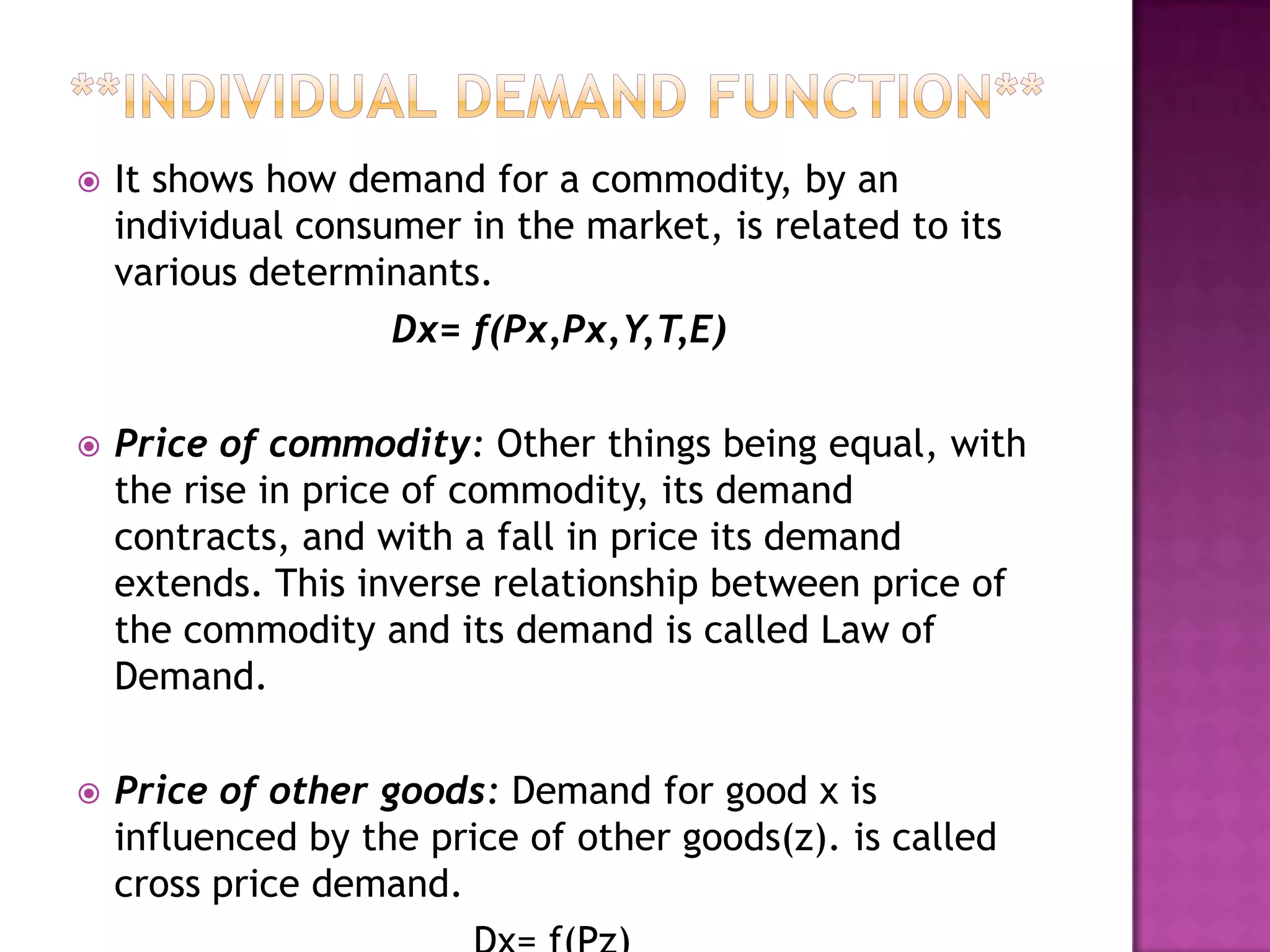 DEMAND ,TYPES AND IT'S FUNCTIONS | PPTX