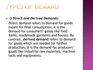 DEMAND ,TYPES AND IT'S FUNCTIONS | PPTX