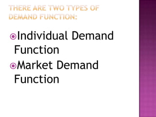 DEMAND ,TYPES AND IT'S FUNCTIONS | PPTX