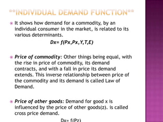 DEMAND ,TYPES AND IT'S FUNCTIONS | PPTX