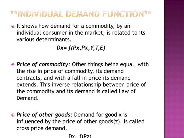 DEMAND ,TYPES AND IT'S FUNCTIONS | PPTX