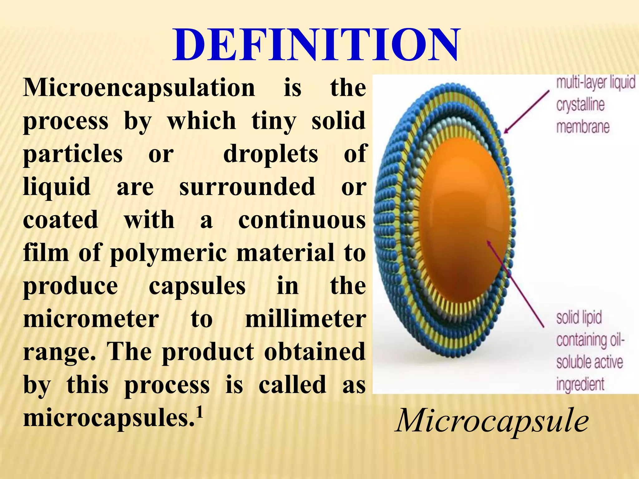 Ppt microencapsulation | PPTX