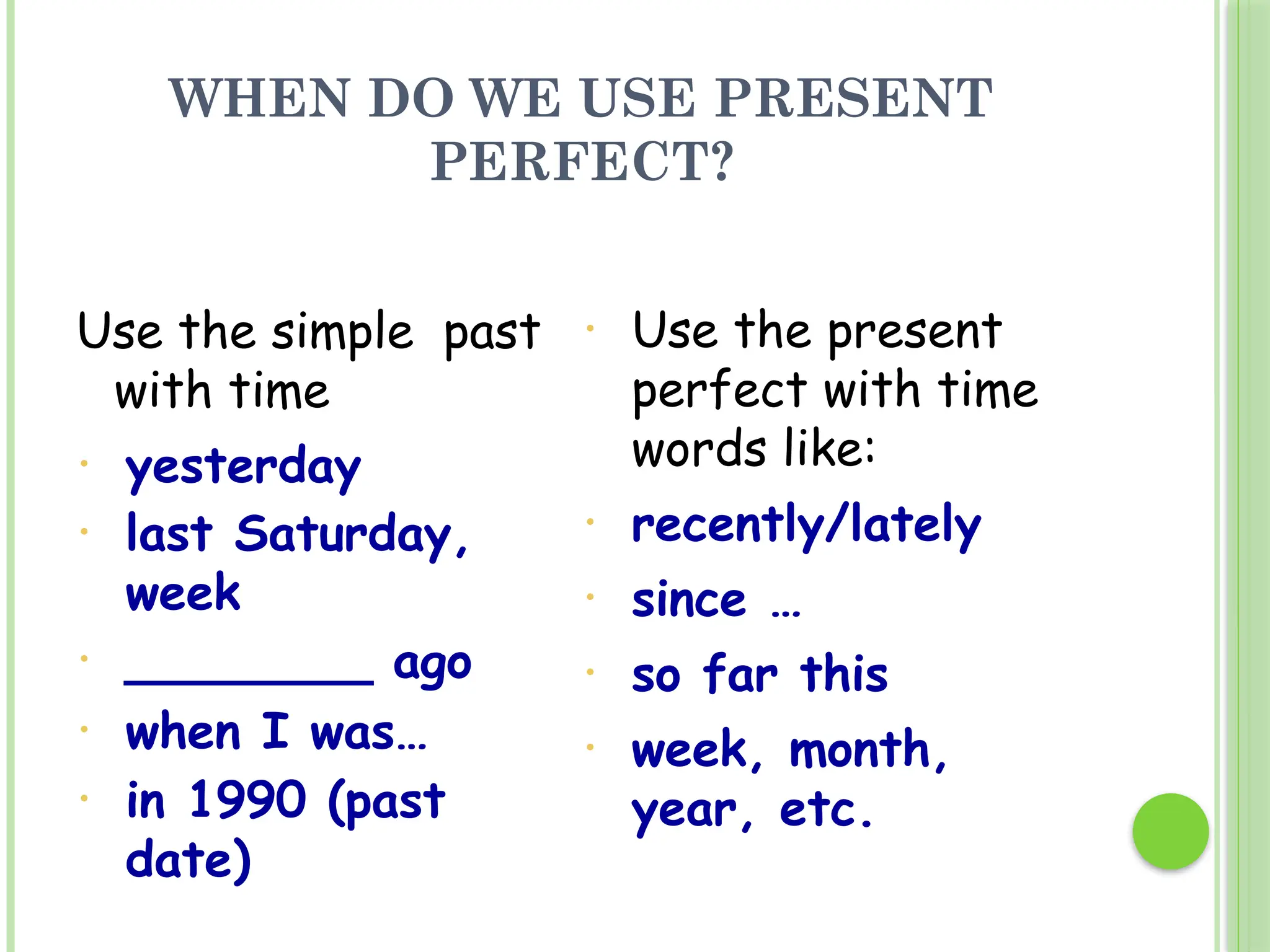 PPT Micro Teaching Ms. Putri-Present Perfect Tense vs Simple Past Tense.pptx