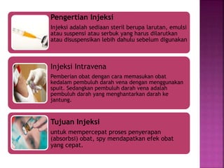Pemebrian obat melalui Intravena | PPTX
