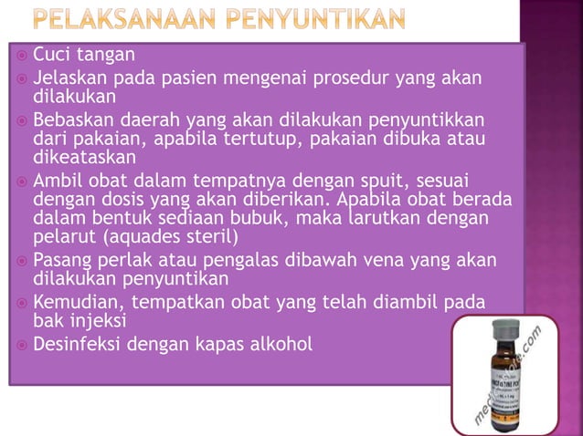 Pemebrian obat melalui Intravena | PPTX