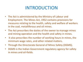 Ppt mine act_1952[1] | PPTX