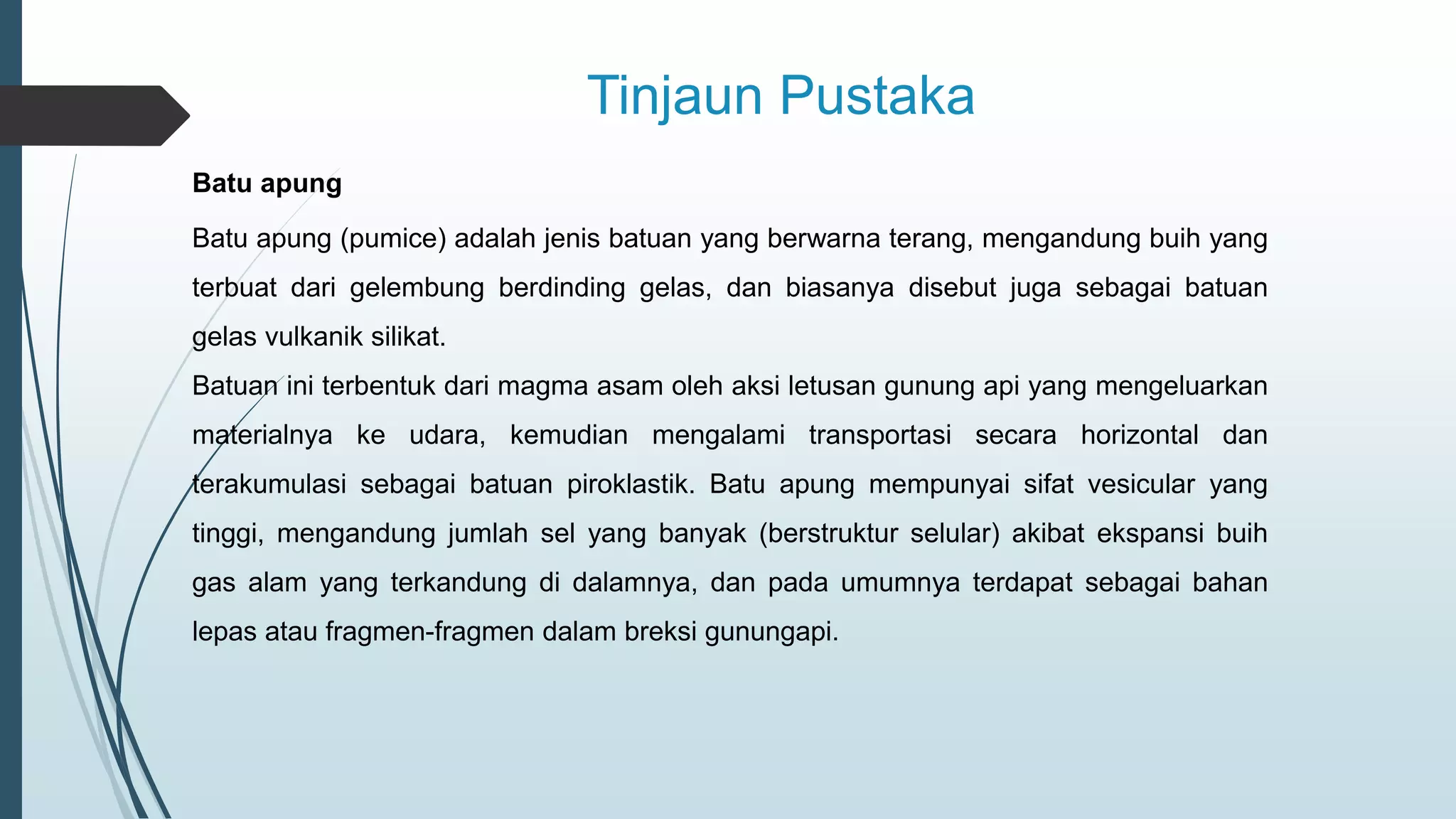Pemanfaatan Batu apung sebagai Zeolit Sintesis | PPTX
