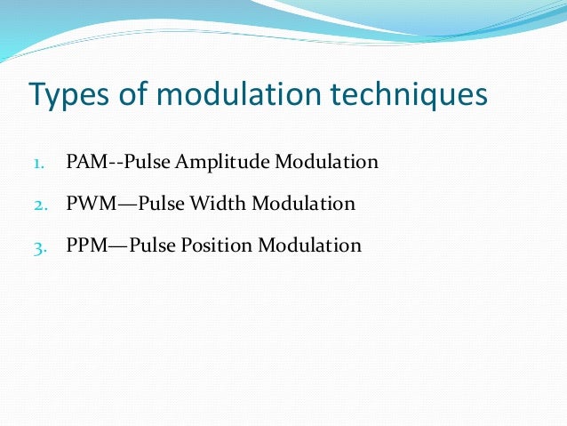 Pulse Width Modulation Anddemodulation