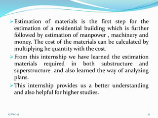 estimation of a g+5 structure | PPTX