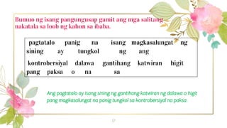 Mga Ekspresyon sa Pagpapahayag ng Layon at Damdamin | PPTX